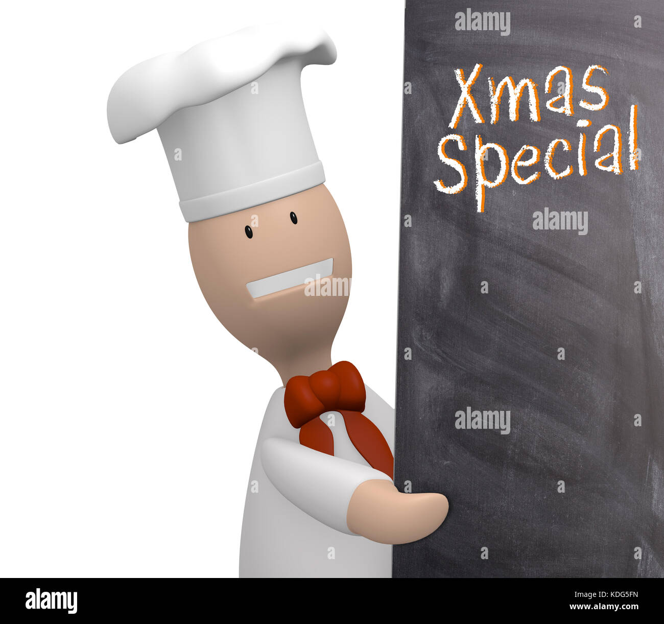 Chef with a chalkboard and the words xmas special, Christmas menu ...