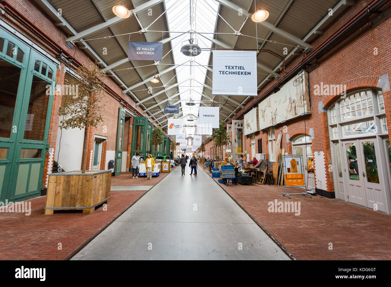Amsterdam, Netherlands - September 22 2017: Shops in the Maker Market ...