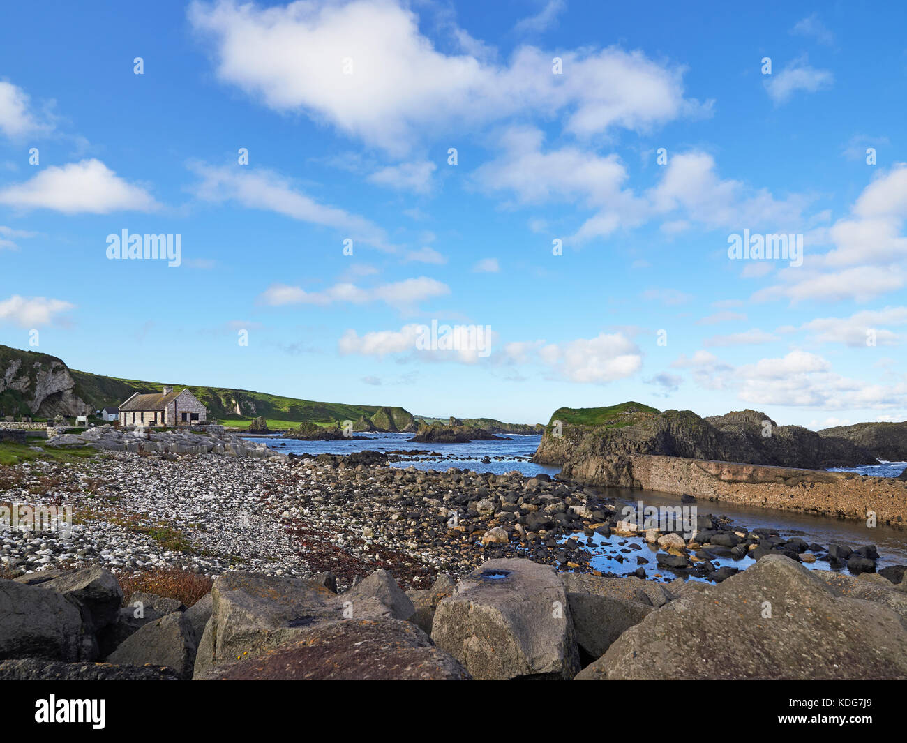 Ballintoy harbour Ballycastle on the Causeway Coast County Antrim ...