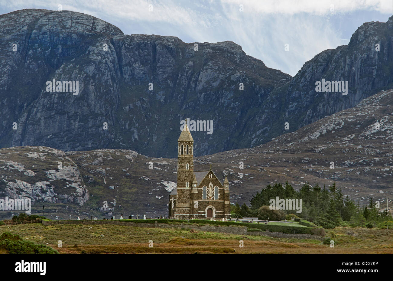 Dunlewey or Dunlewy Sacred Heart church near Gweedore County Donegal ...
