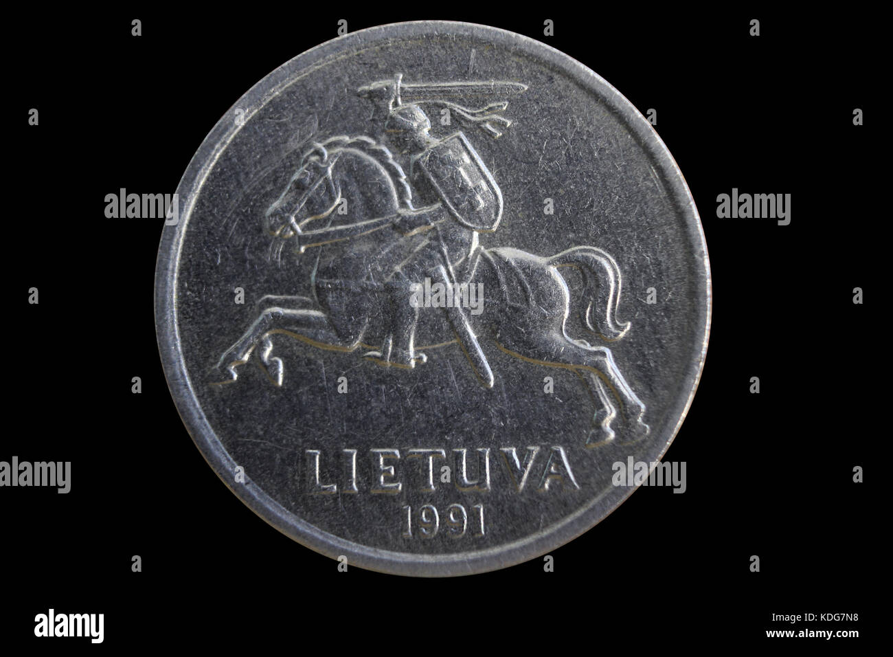 1 Litas coin, Lithuania, 1991 Stock Photo - Alamy