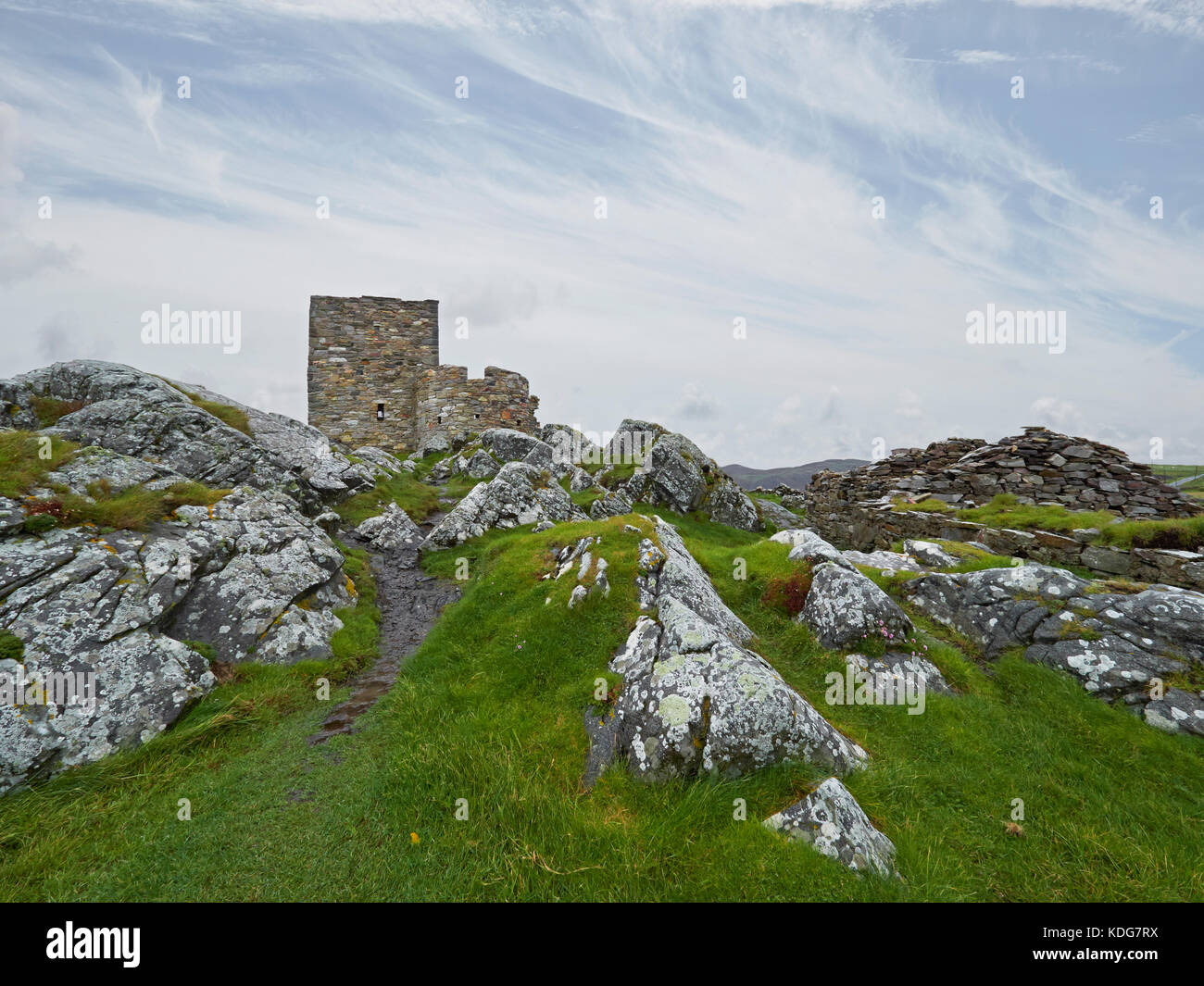 The Castles and Carrickabraghy Castle on Dough Island County Donegal ...