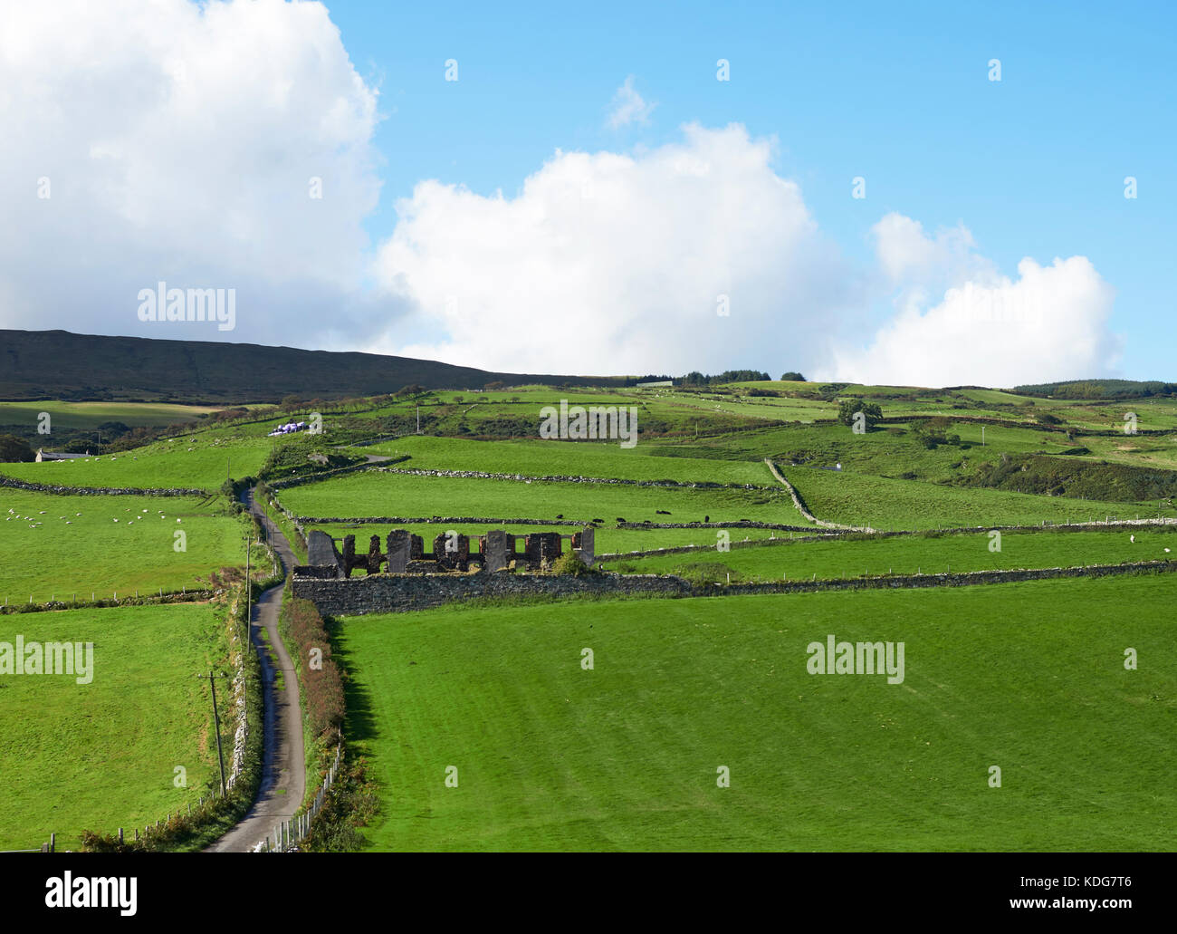 Torr Head Ballycastle with the ruined accommodation buildings from the ...