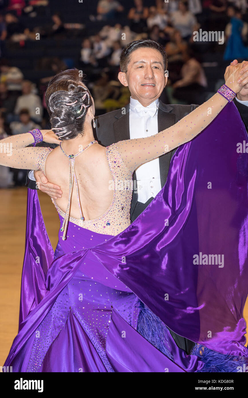 Ballroom dancers at the International Ballroom Championships at the ...