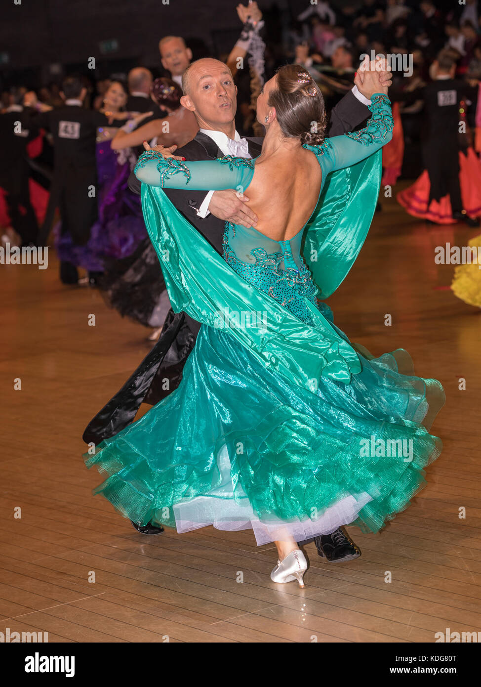 Ballroom dancers at the International Ballroom Championships at the ...