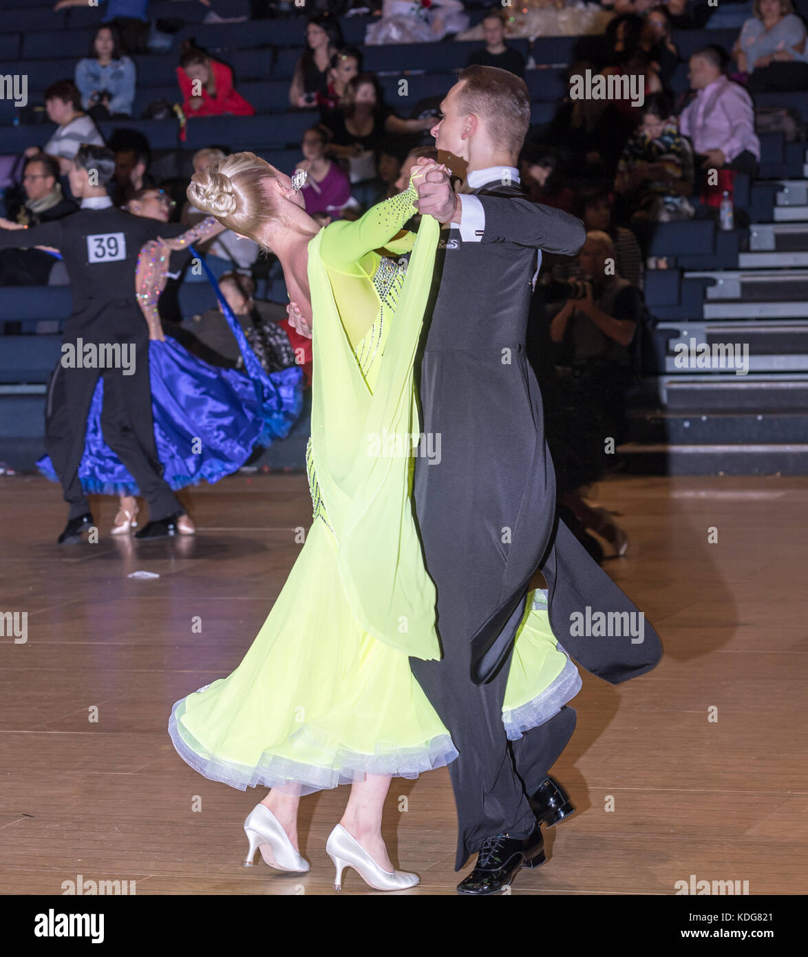 Ballroom dancers at the International Ballroom Championships at the ...