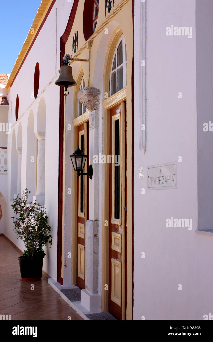 Details from compound at the Holy Panormitis Monastery of the Archangel ...
