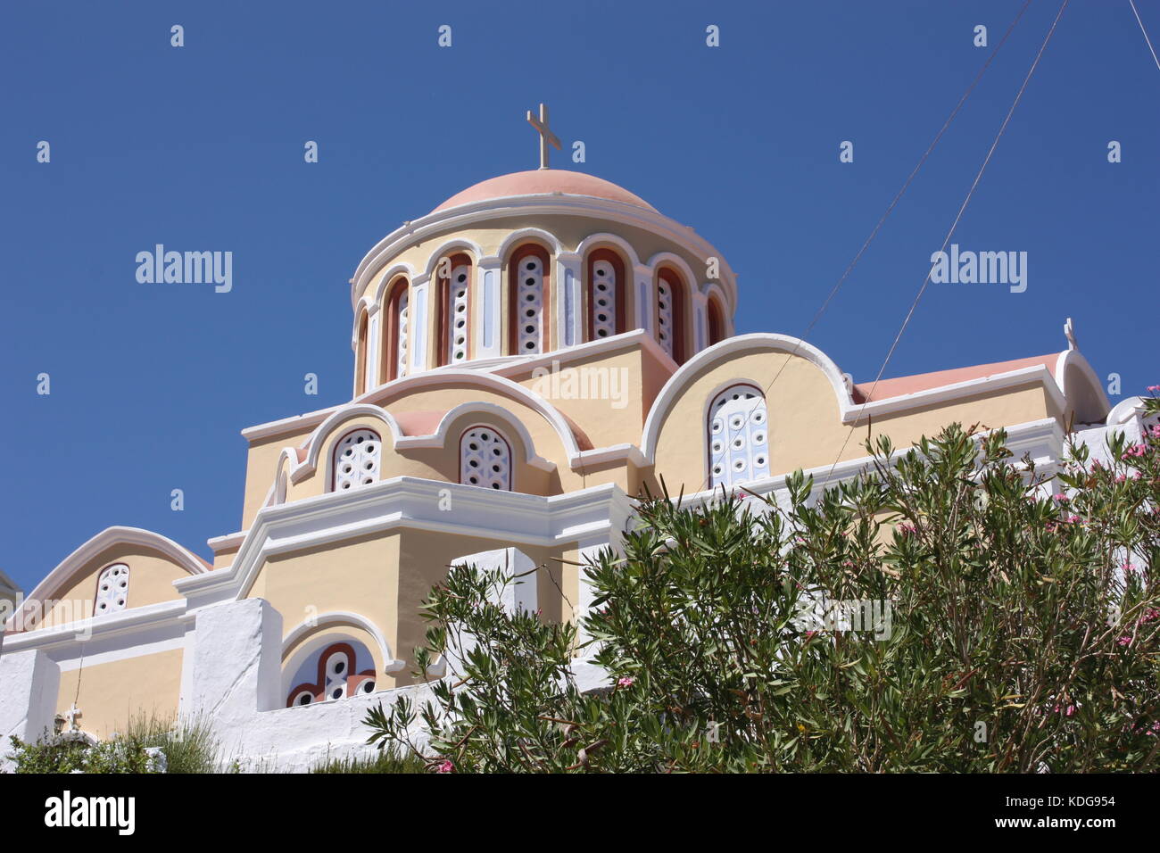 Greek Orthodox church in Symi Town, Symi, Dodecanese Islands Stock ...