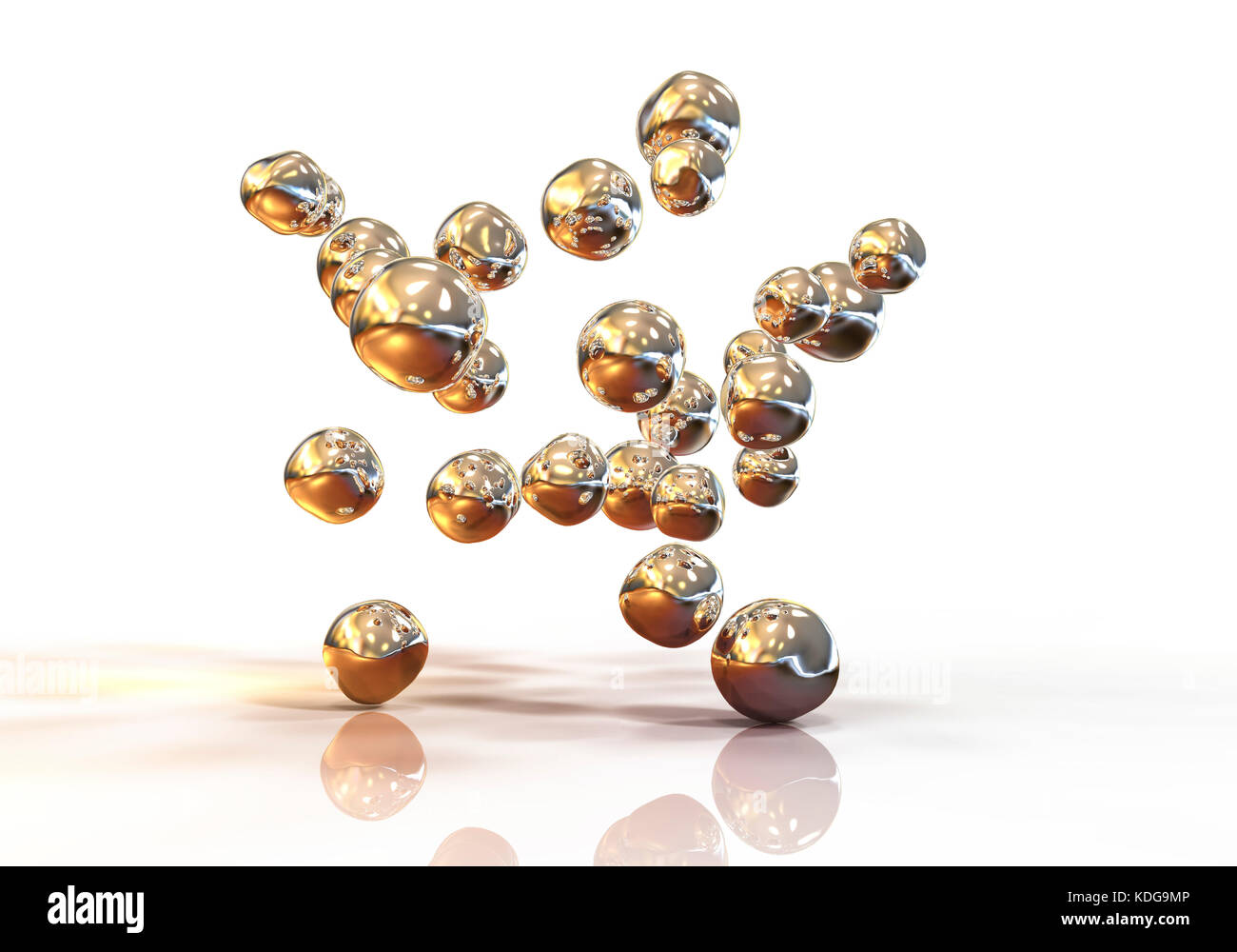 Nanoparticles, illustration. Nanotechnology involves designing systems ...