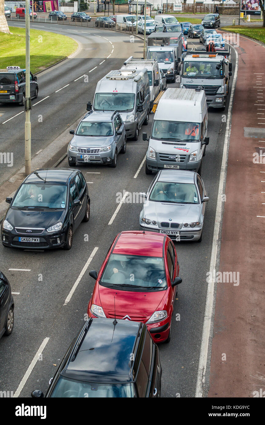 Traffic Jam,Queue,Dual Carriageway,Canterbury Ring Road,Kent,England ...