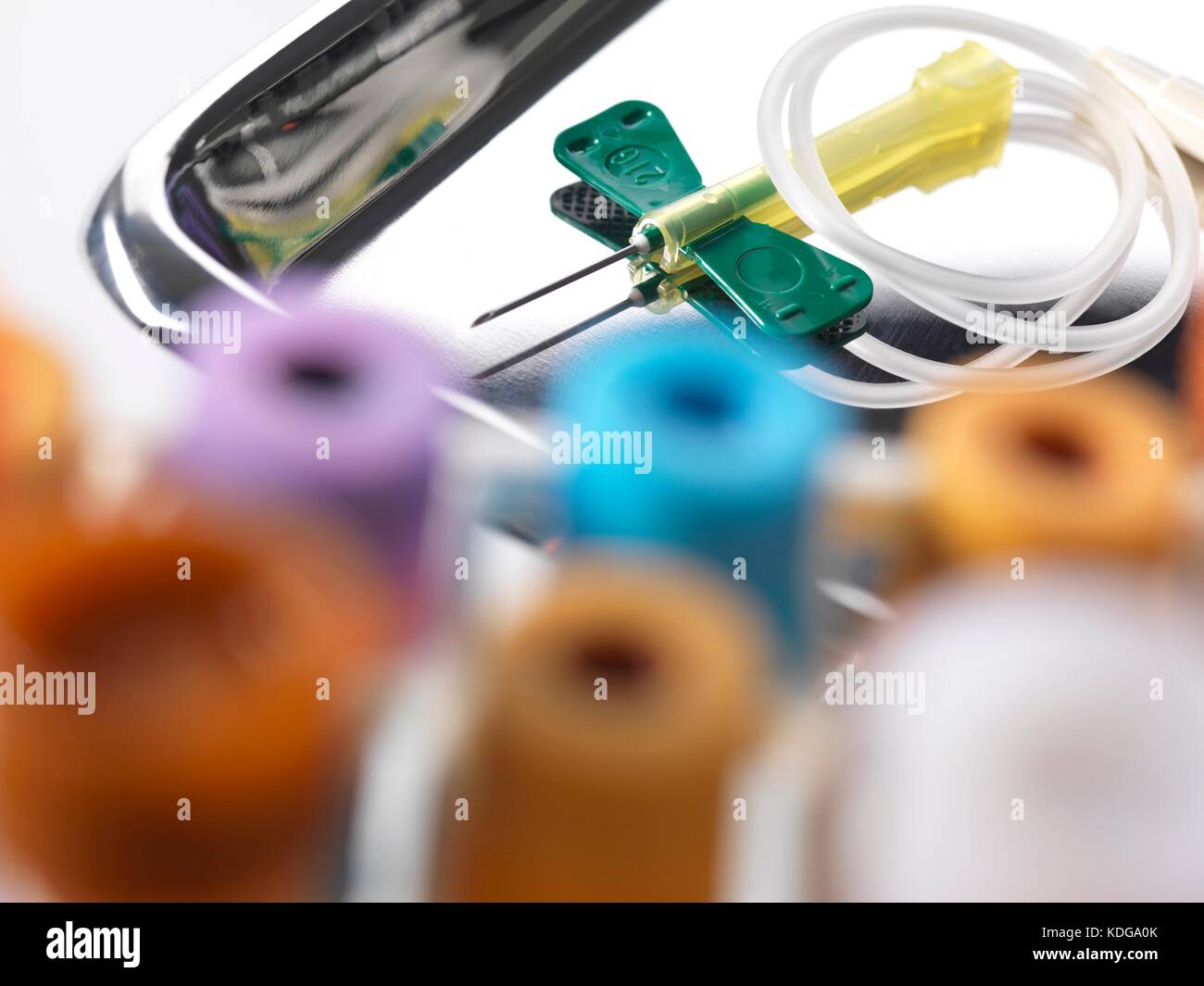 Blood collection kit with medical samples Stock Photo - Alamy