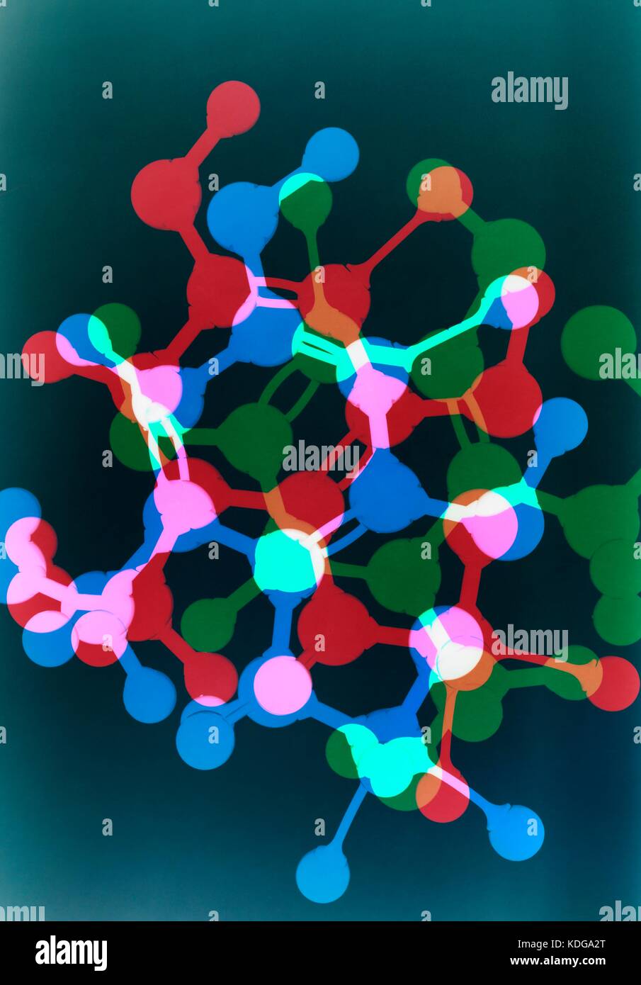 Photogram effect using multiple exposures of a molecular model to ...