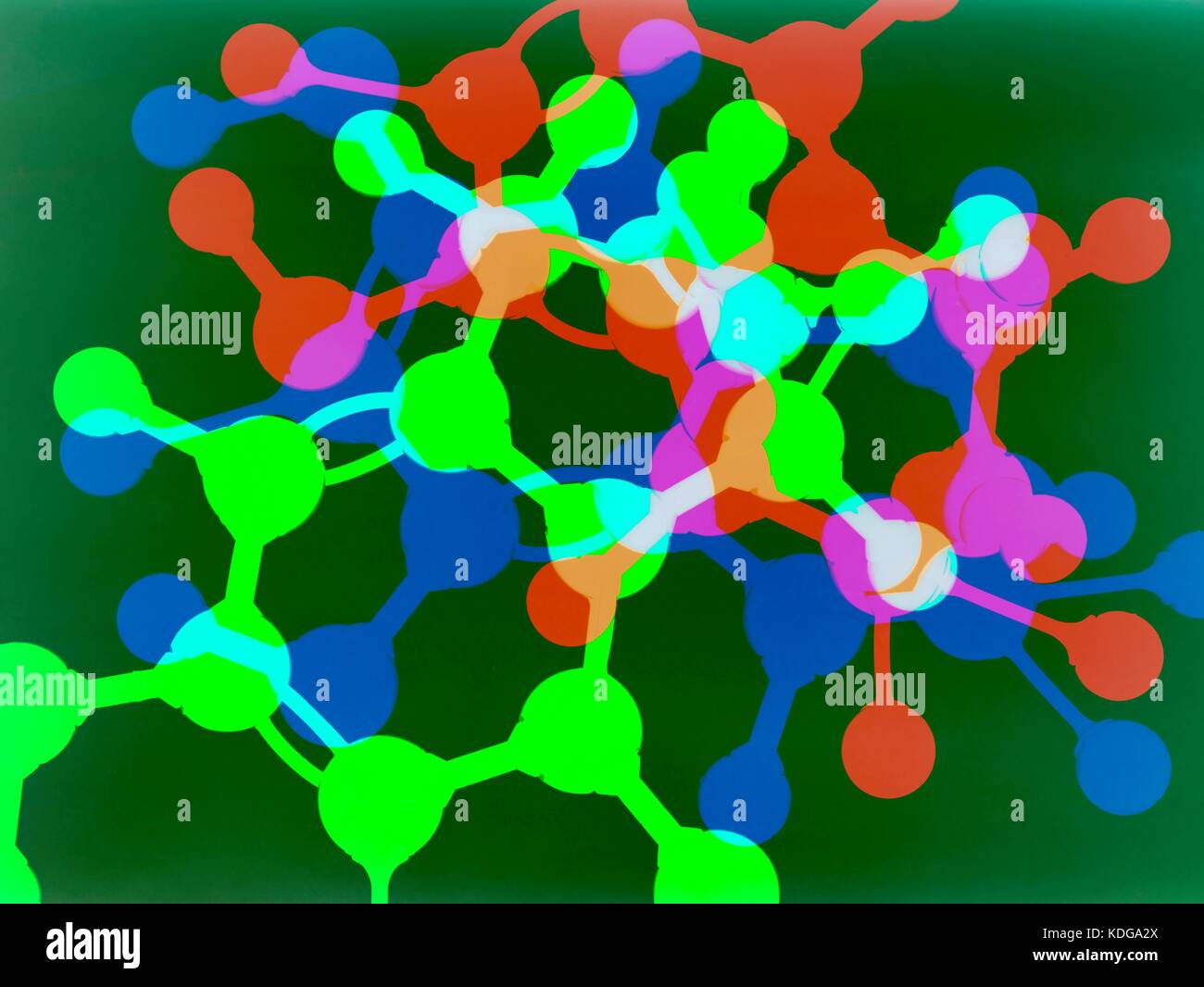 Photogram effect using multiple exposures of a molecular model to ...