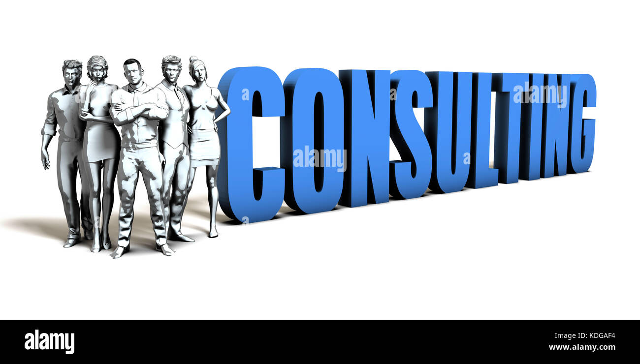 Consulting Business Concept as a Presentation Background Stock Photo ...