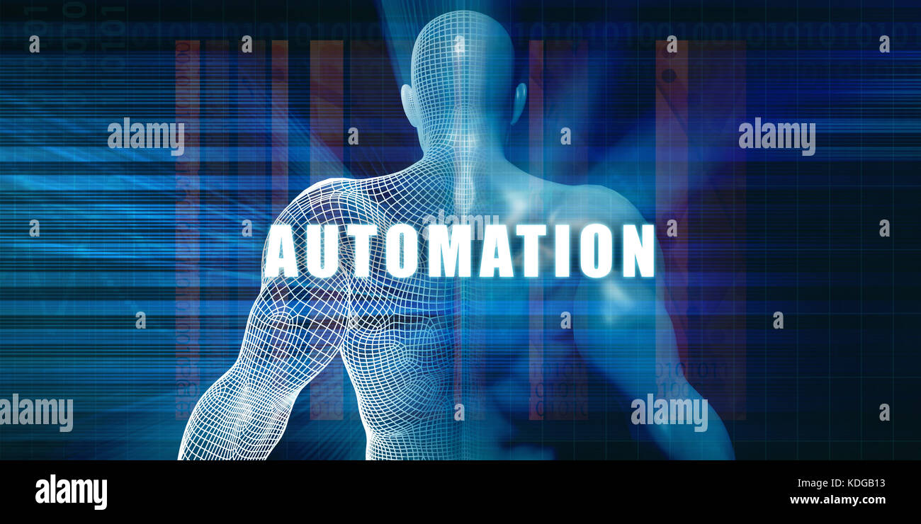 Automation as a Futuristic Concept Abstract Background Stock Photo - Alamy