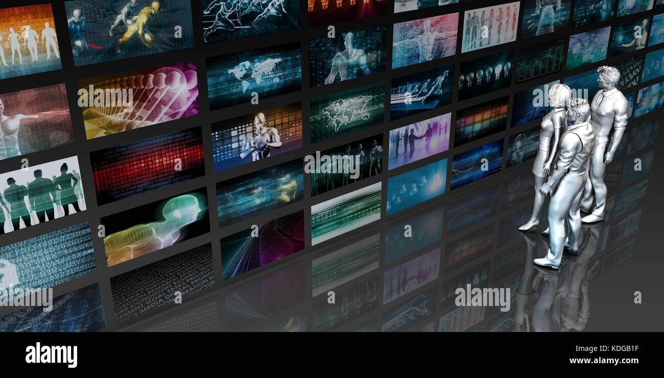 Multimedia Background for Digital Network on the Internet Stock Photo ...