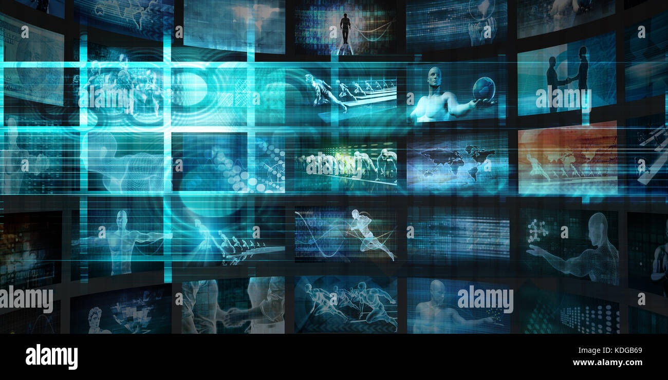 Virtual Network and Community as a Business Stock Photo - Alamy