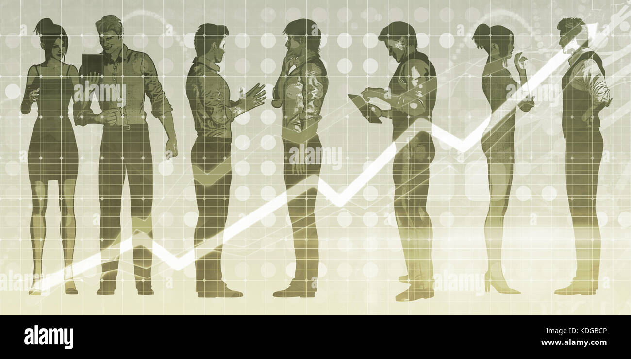 Business Conference with Chart Showing Growth Concept Stock Photo - Alamy