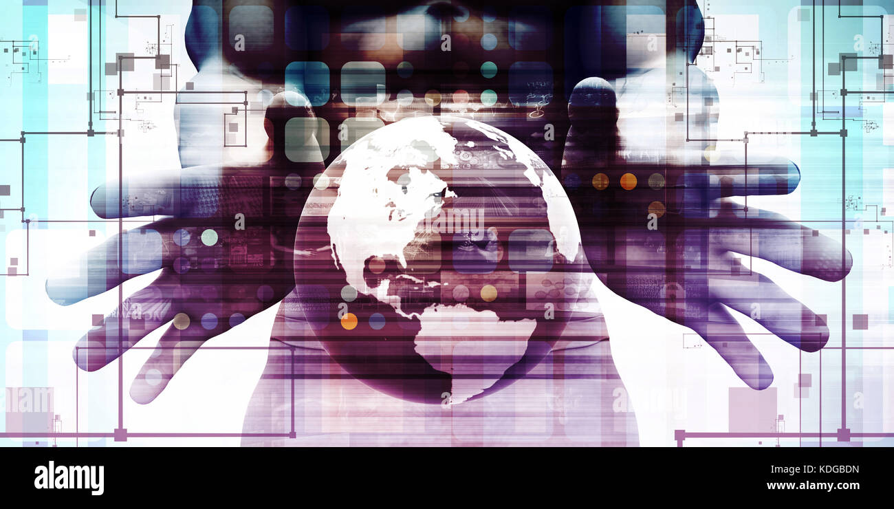 Analytics Technology with Data Moving in a Database Stock Photo - Alamy