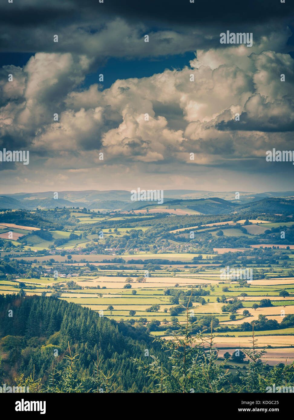 Aerial View of British Countryside at Summer Stock Photo - Alamy