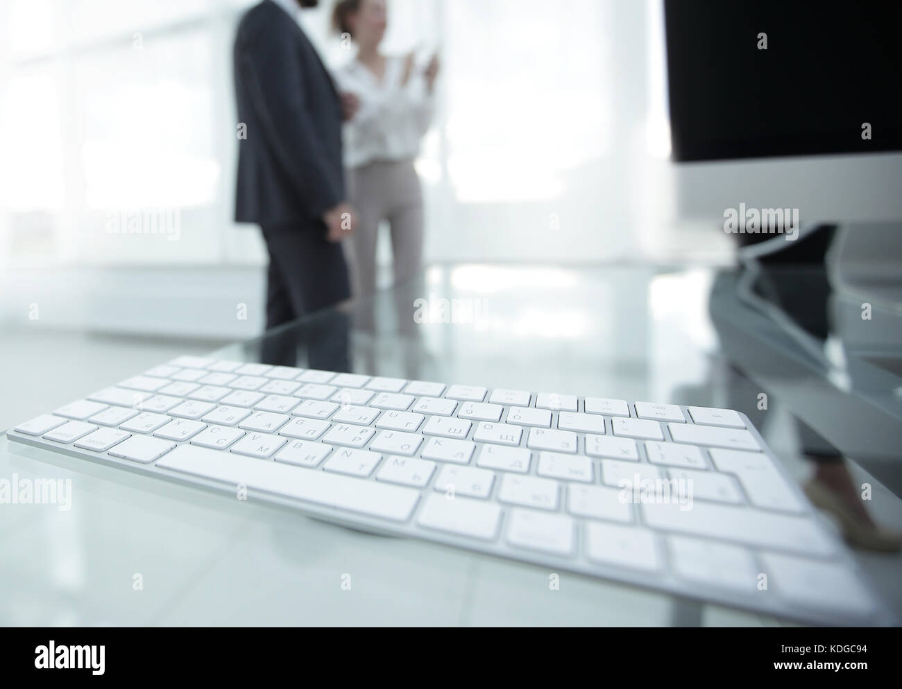 close-up of a computer keyboard on the desktop Stock Photo - Alamy