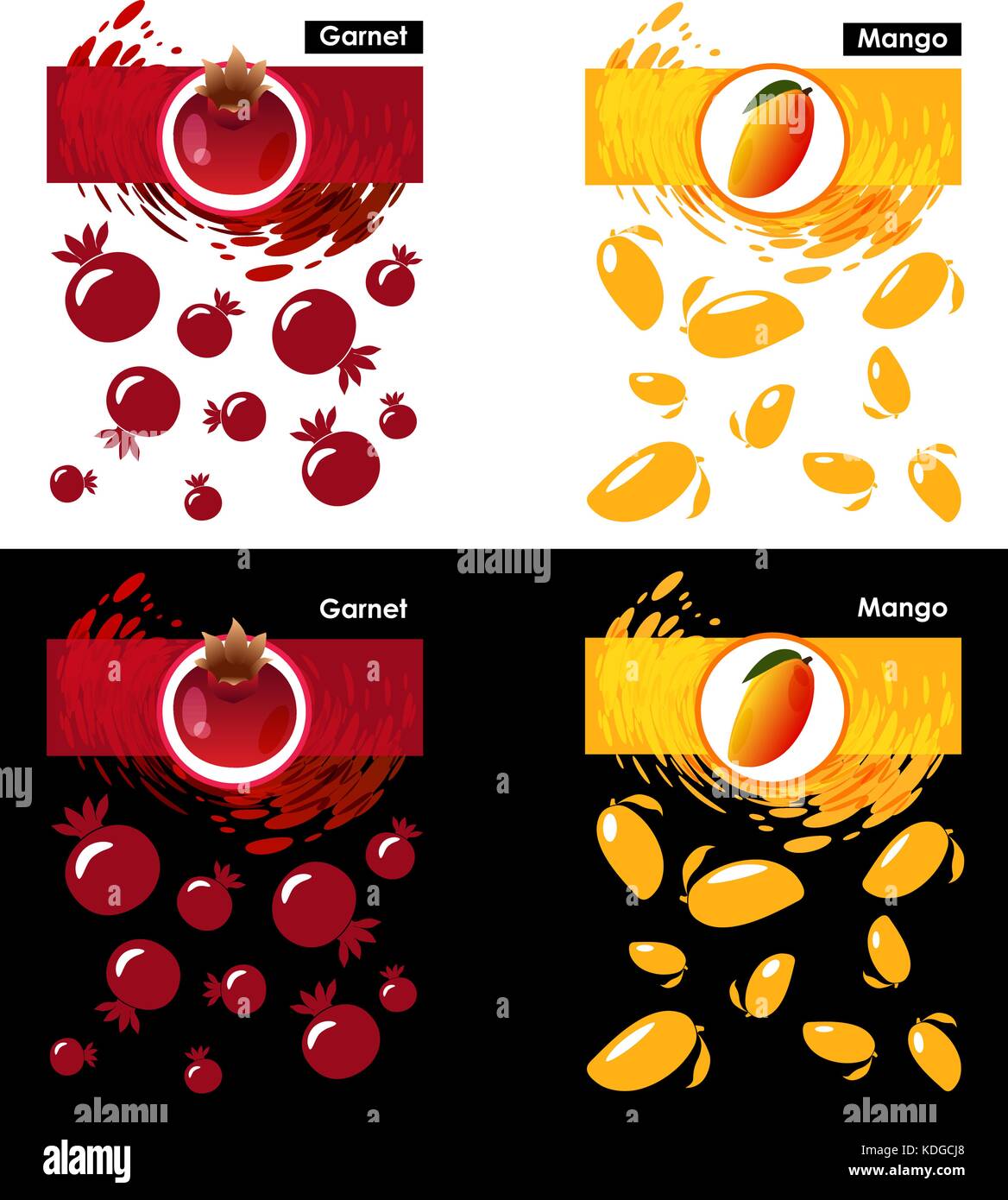 Orange mango fruit juice Stock Vector Images - Alamy