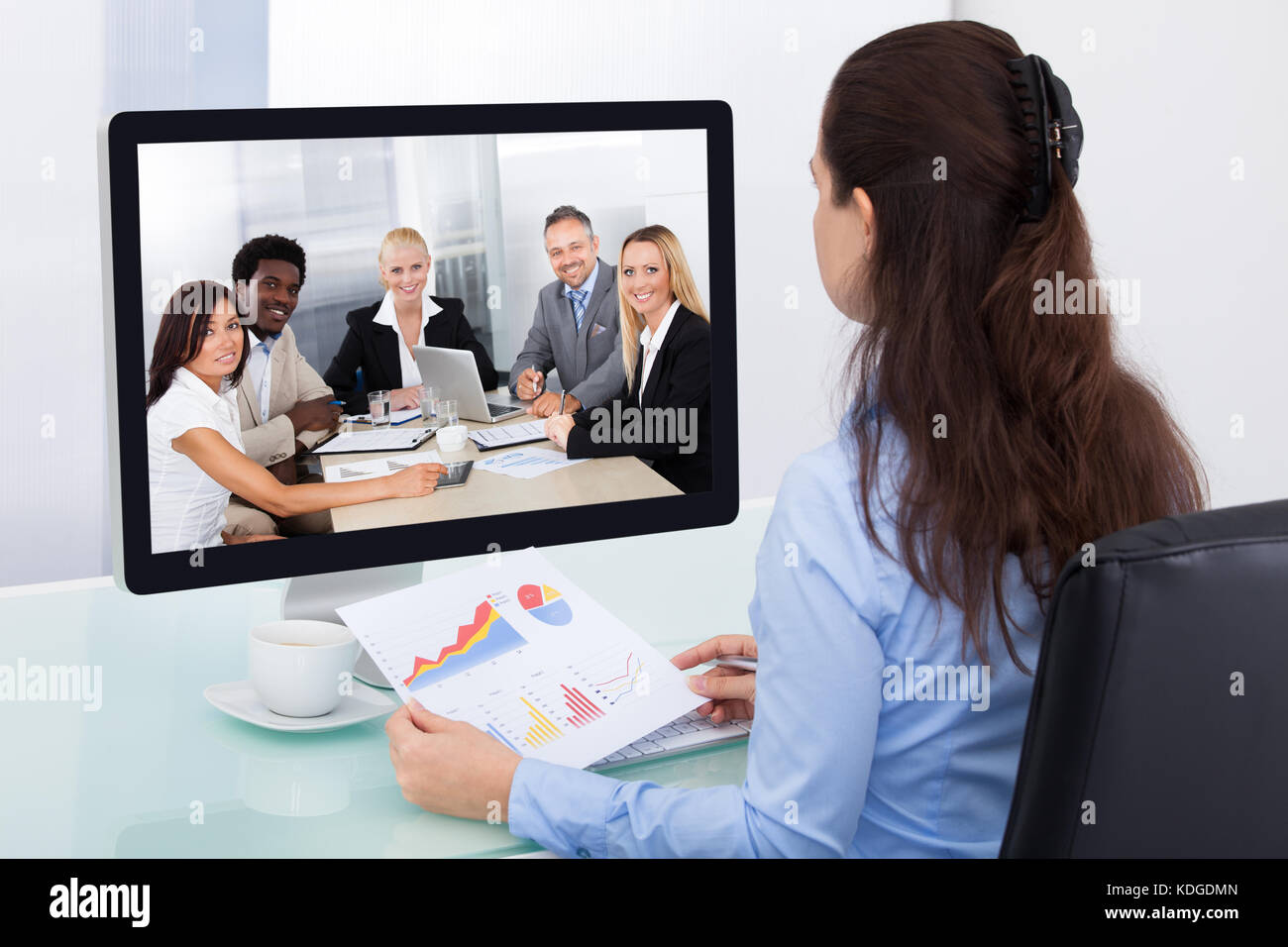 Group watching presentation on screen hi-res stock photography and ...