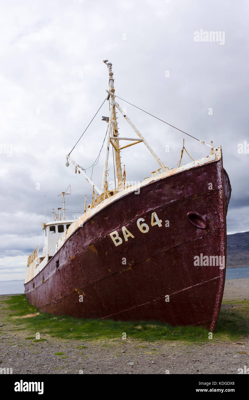 Garðar BA 64, oldest steel ship in Iceland, built in 1912 in Norway ...