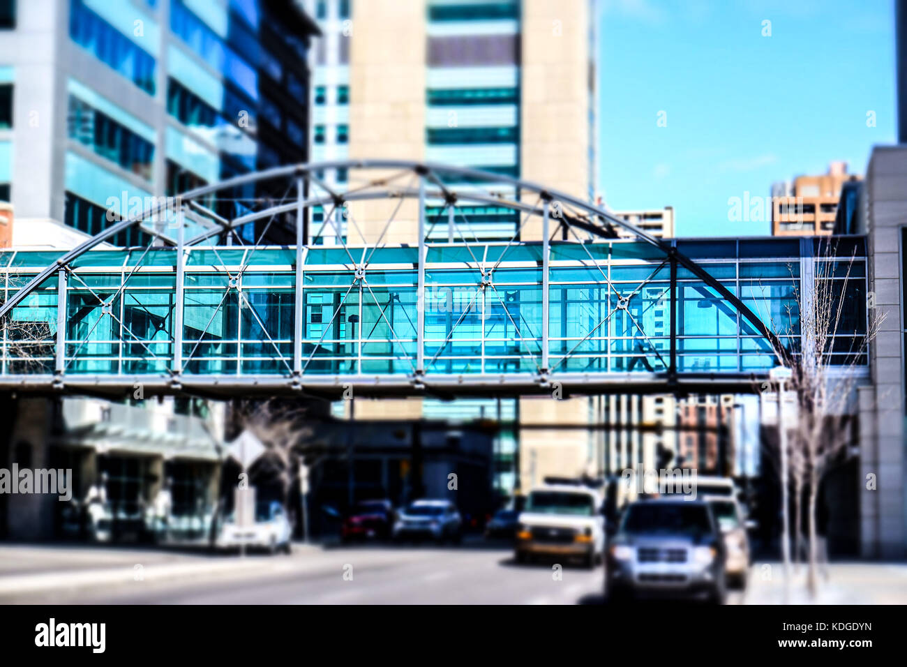Tilt shift Calgary Down town - City and Urban Photography Stock Photo ...