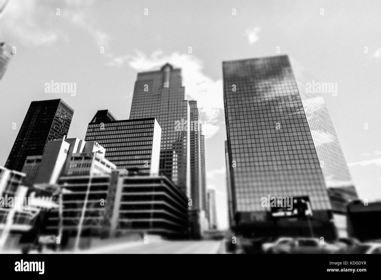 Tilt shift Calgary Down town - City and Urban Photography Stock Photo ...