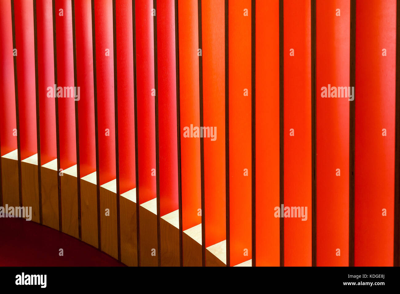 Abstract lines of building windows shot at an angle to create contrast ...