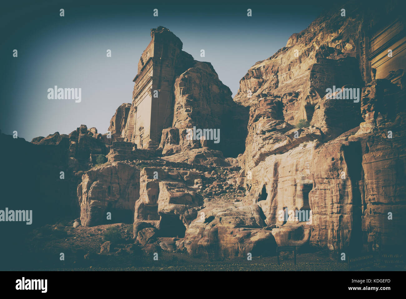 tomb in the antique site of petra in jordan the beautiful wonder of the ...