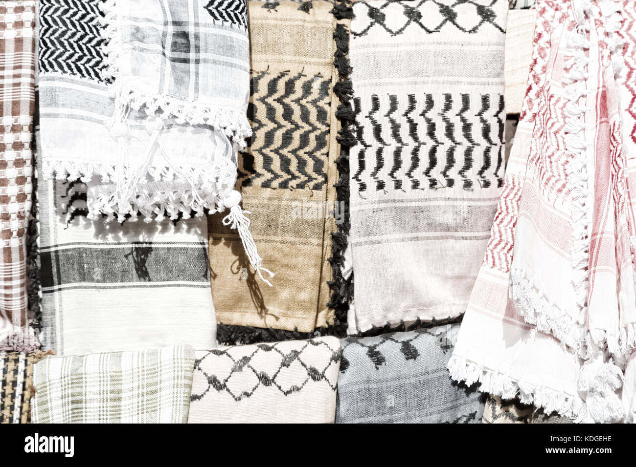 the texture of the cotton traditional symbolic arabian scarf like ...