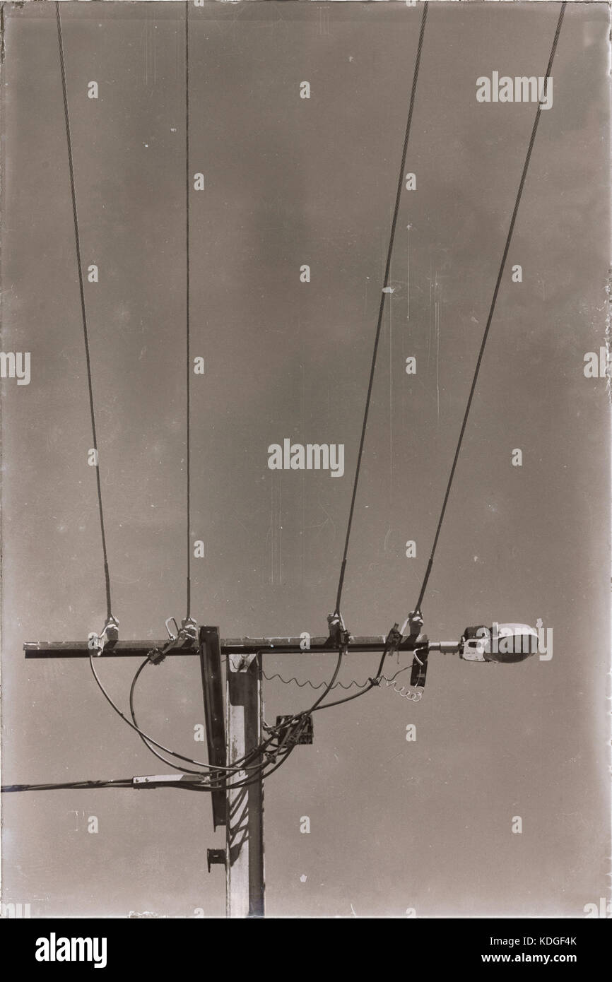 in australia the concept of power line with electrical pole in the ...