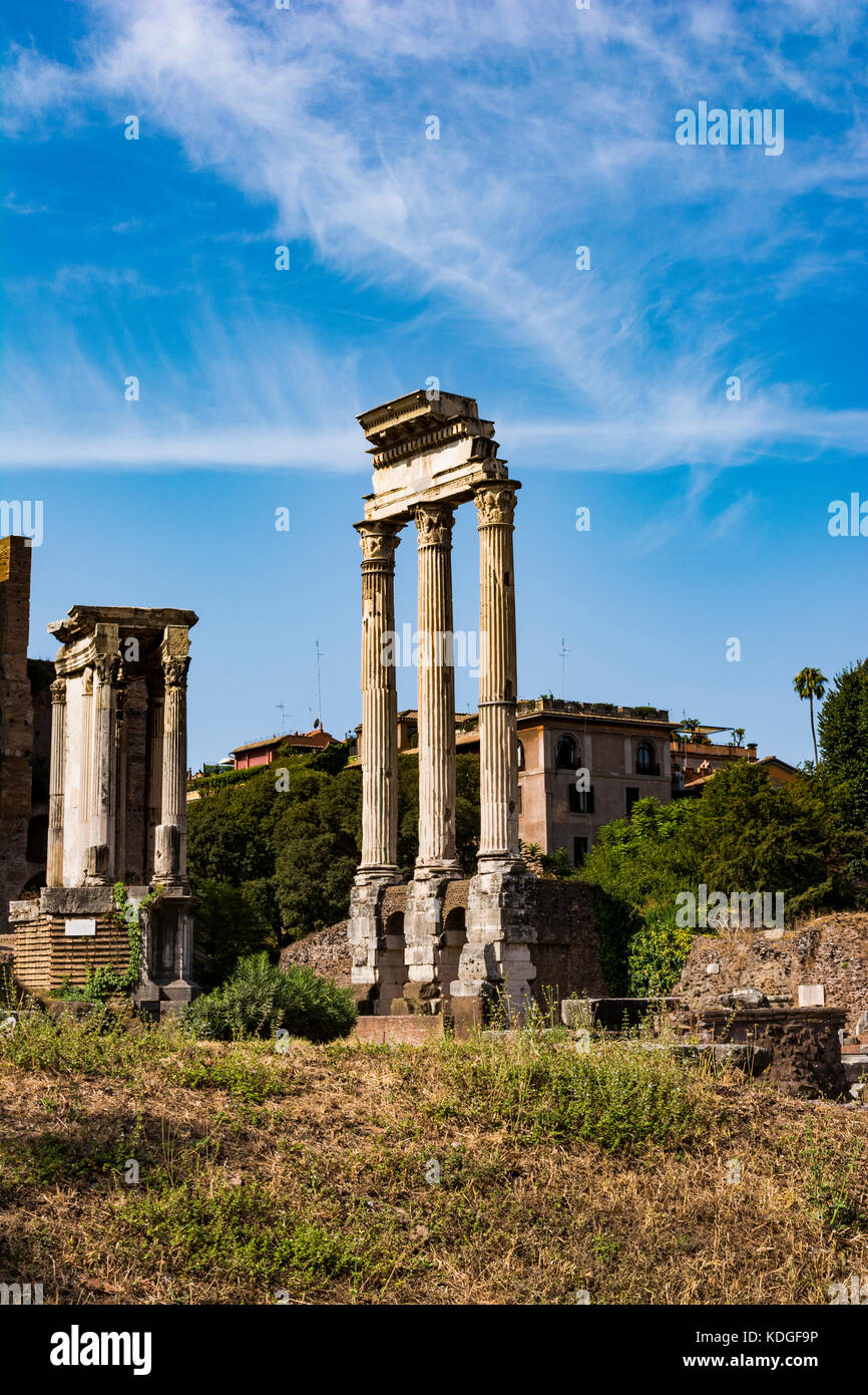Temple of the Dioscuri (Temple of Castor and Pollux) in the Roman Forum ...
