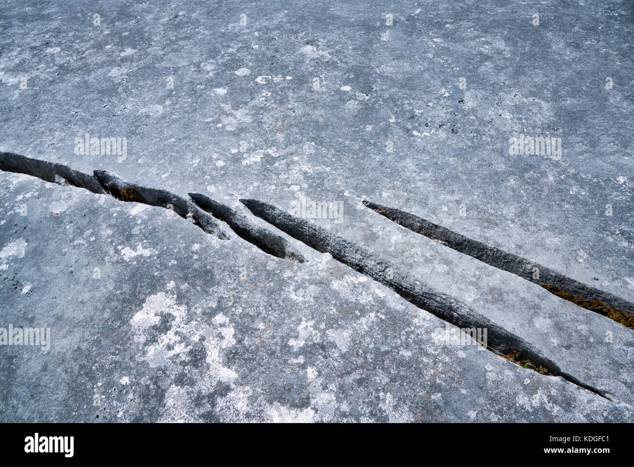 close up of Karst landscape with cracks. THe Burren, County Clare ...