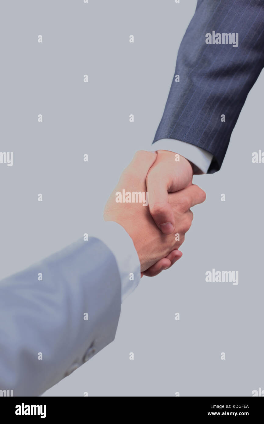 Handshake isolated on white background Stock Photo - Alamy