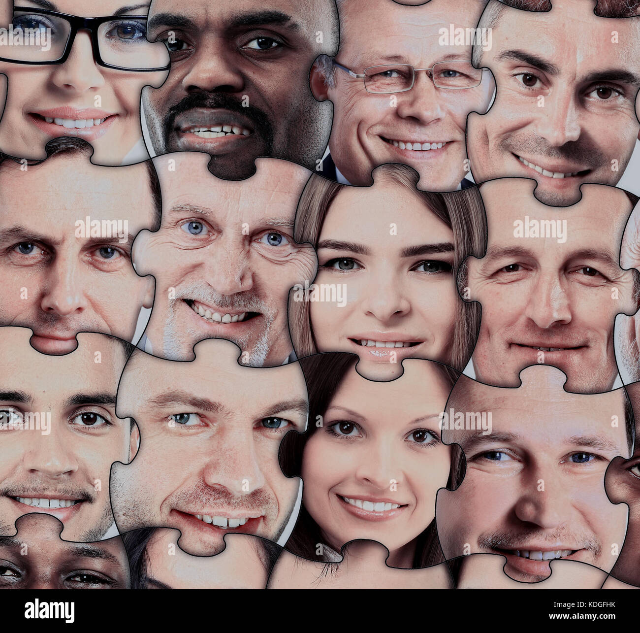 abstract puzzle background with face Stock Photo - Alamy