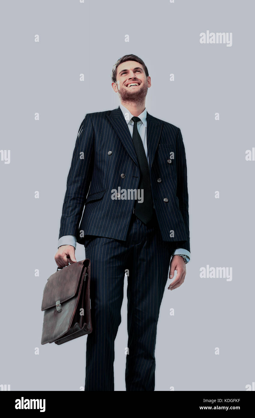 businessman standing on vertex Stock Photo - Alamy