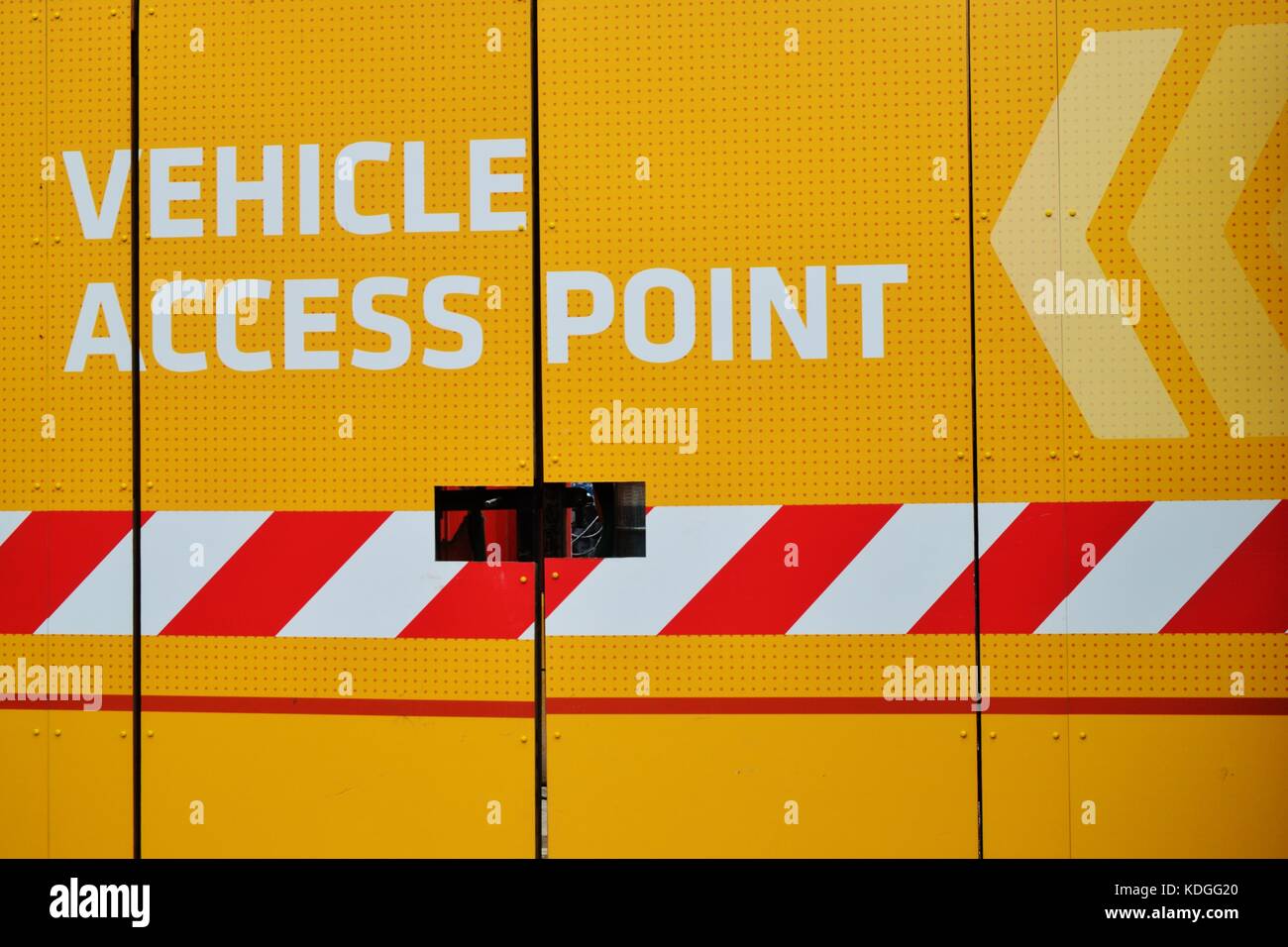 Vehicle access point sign Stock Photo - Alamy