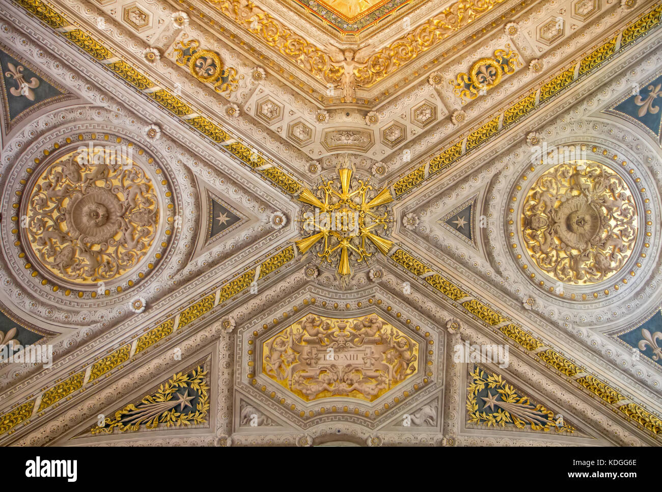 Ceiling in the Vatican Museums, Italy Stock Photo - Alamy