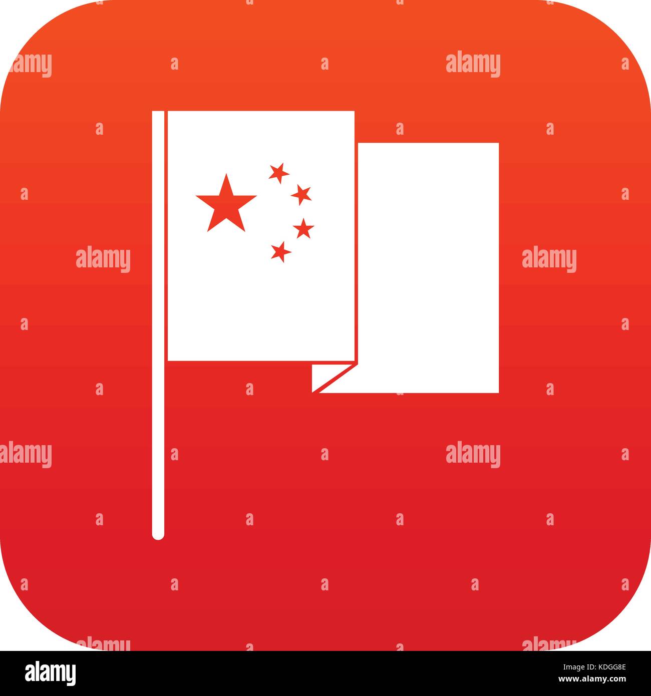 China flag icon digital red Stock Vector Image & Art - Alamy