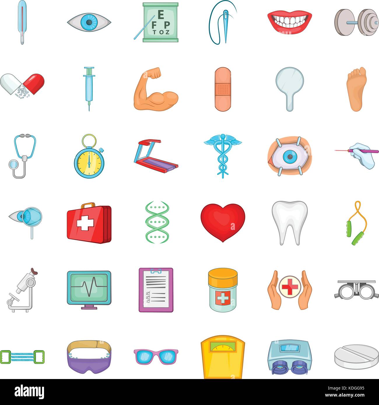 Medication icons set, cartoon style Stock Vector Image & Art - Alamy