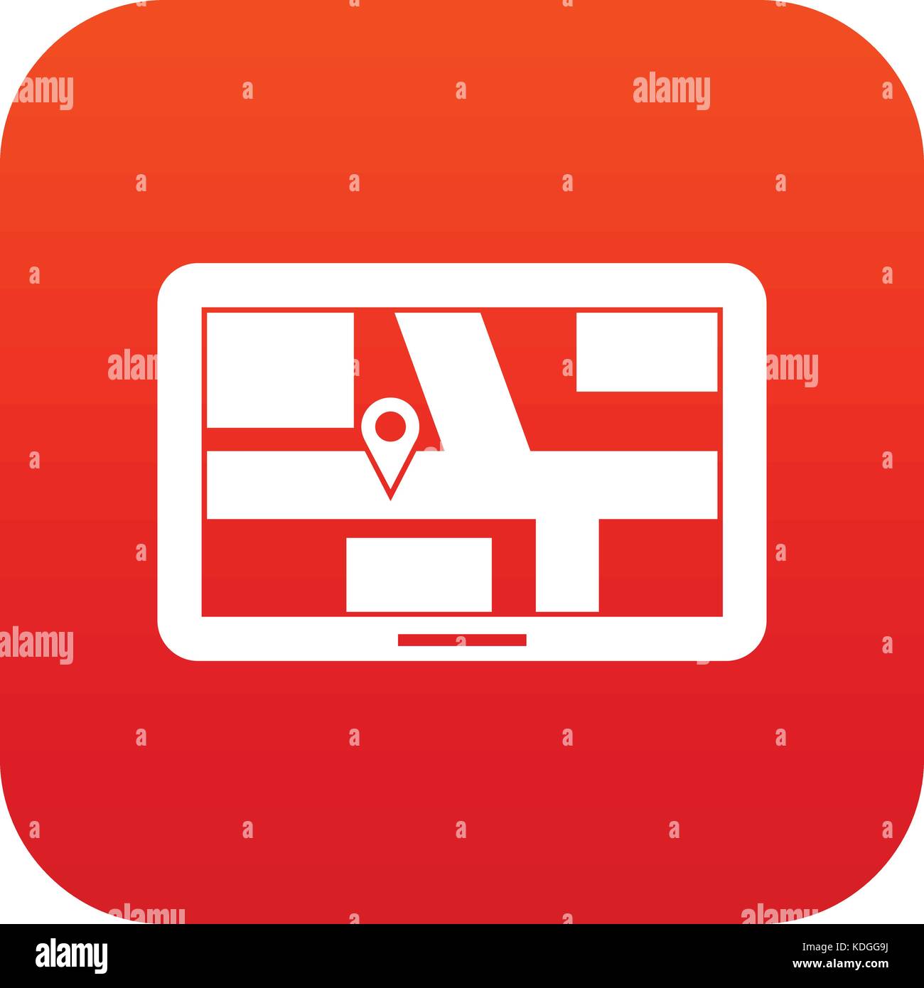 Navigation icon digital red Stock Vector Image & Art - Alamy