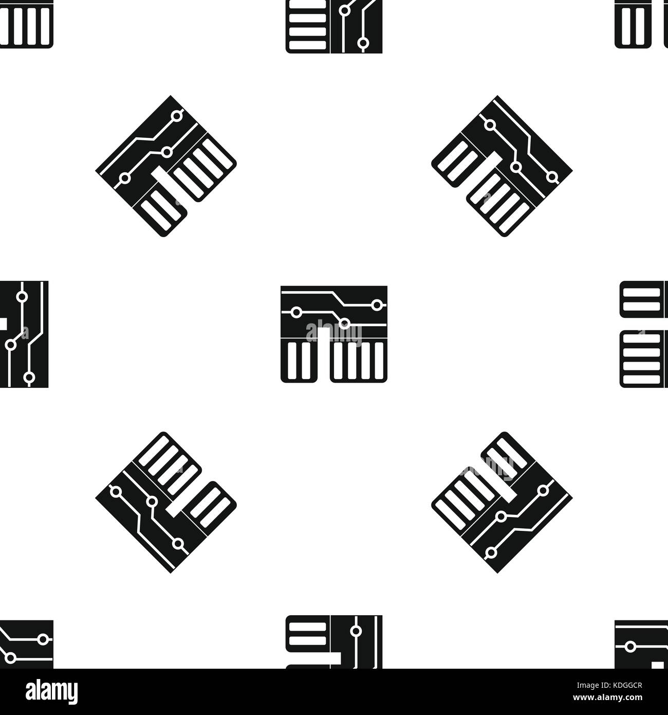 Computer chipset pattern seamless black Stock Vector Image & Art - Alamy