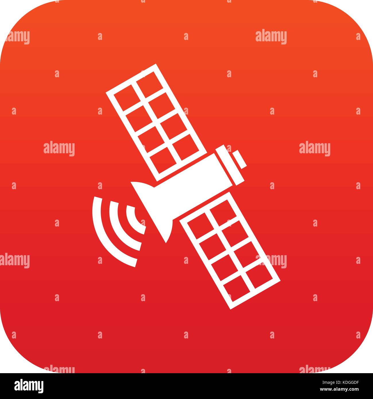Space satellite icon digital red Stock Vector Image & Art - Alamy