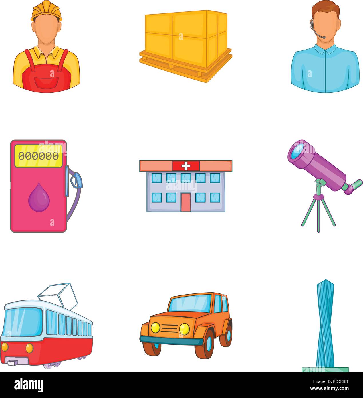 Smog icons set, cartoon style Stock Vector Image & Art - Alamy