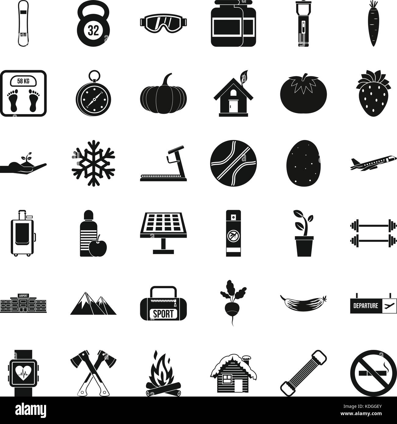 Strawberry icons set, simple style Stock Vector Image & Art - Alamy