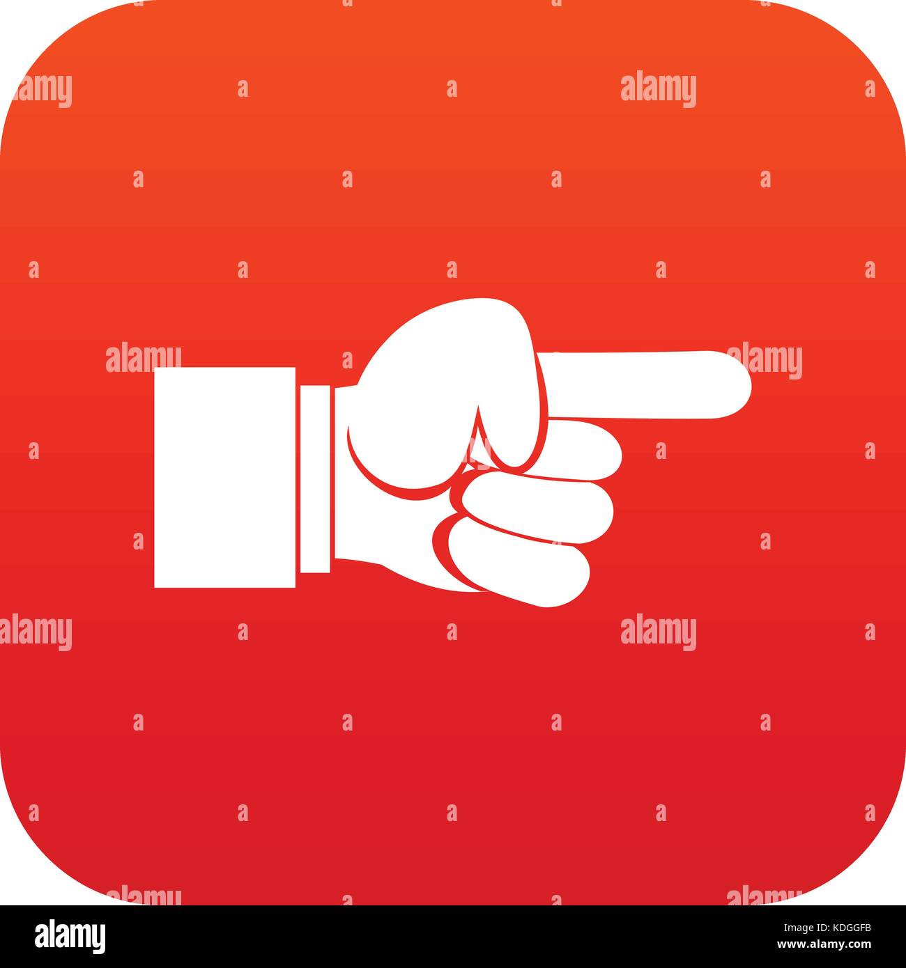 Pointing hand gesture icon digital red Stock Vector Image & Art - Alamy