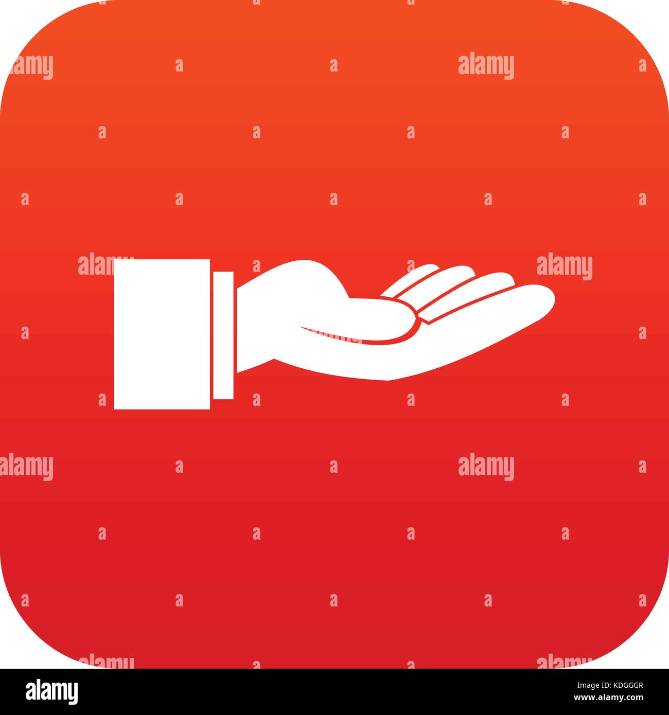 Outstretched hand gesture icon digital red Stock Vector Image & Art - Alamy